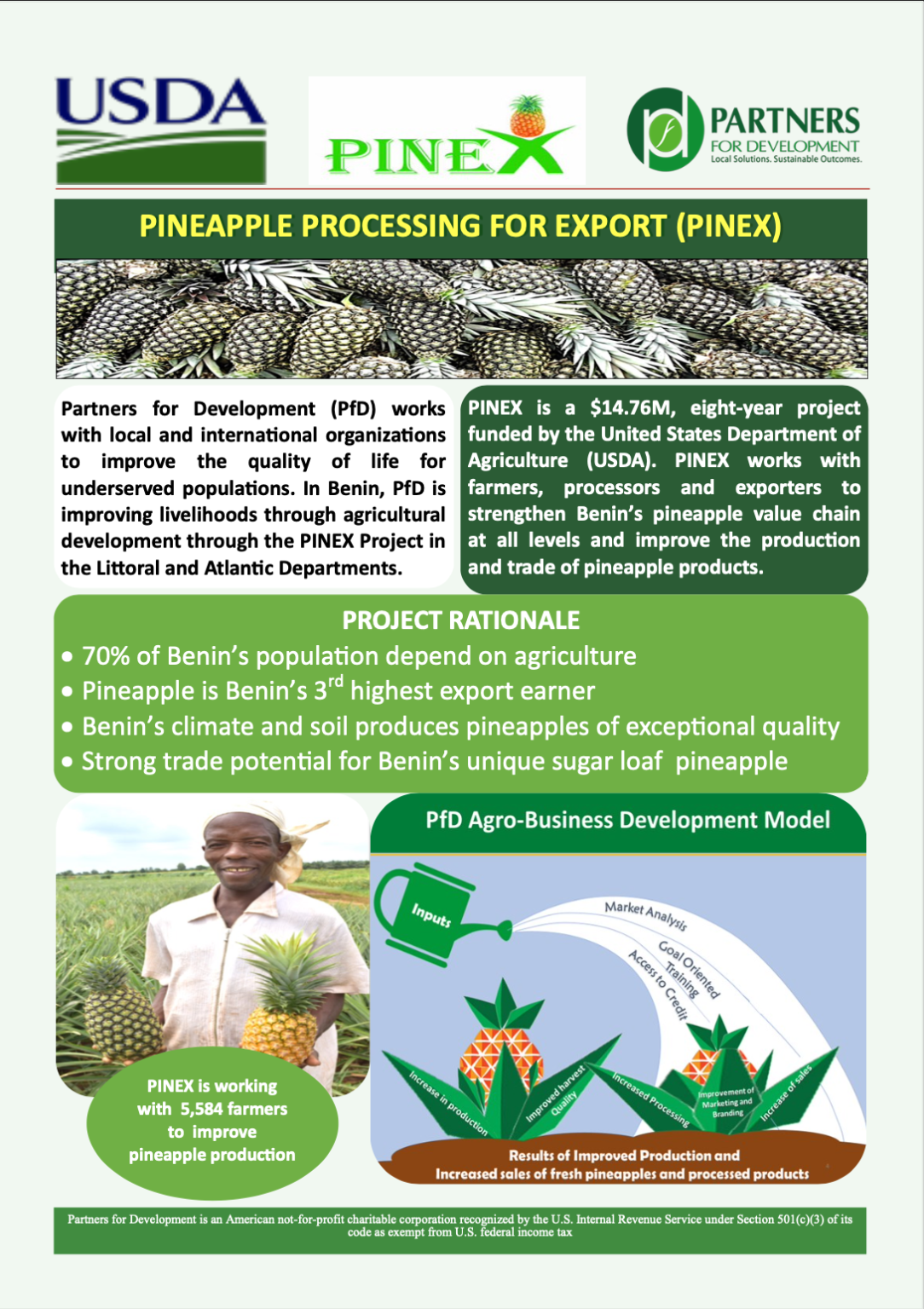 Partners for Development » Blog Archive » PINEX Project Factsheet